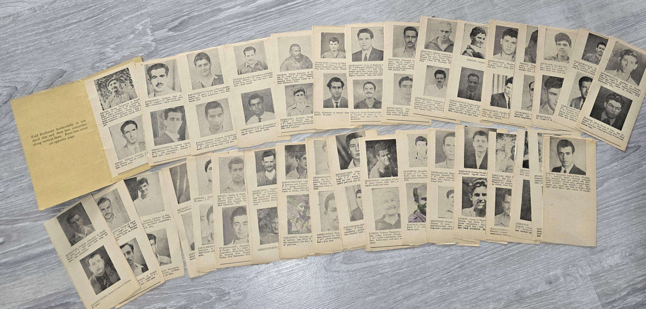 WANTED MEN OF CYPRUS 1955 EOKA FIGHTERS POCKED BOOKLET