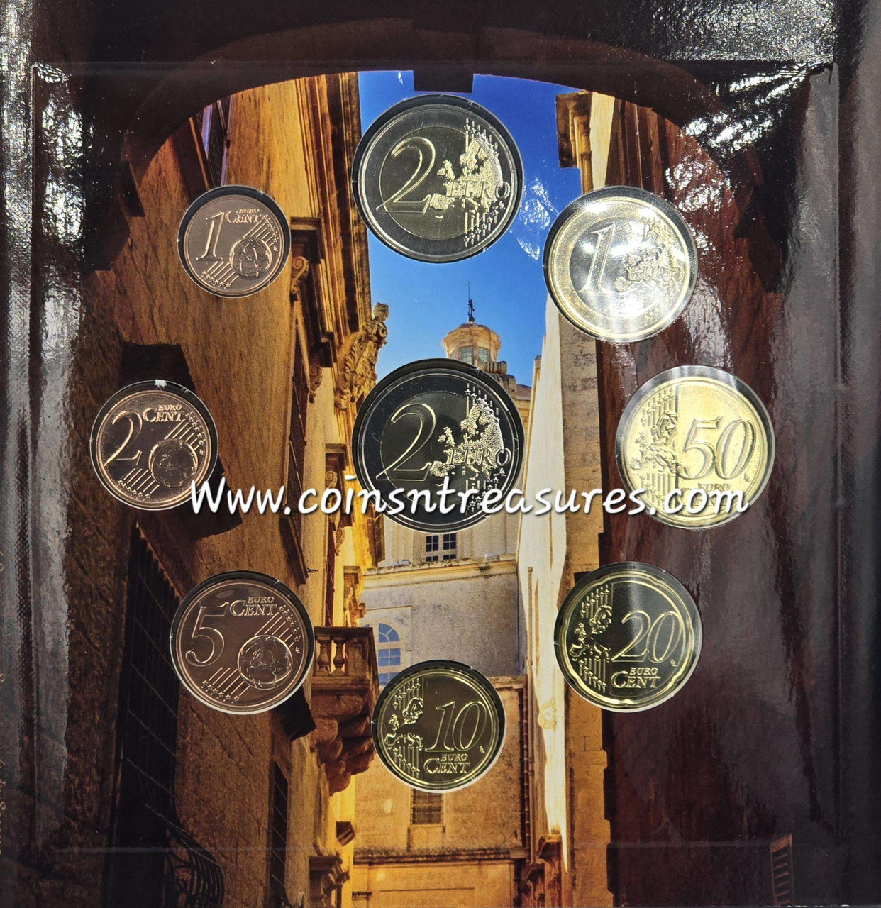 Malta 2025 year set 2 Euro Walled Cities Mdina Blister