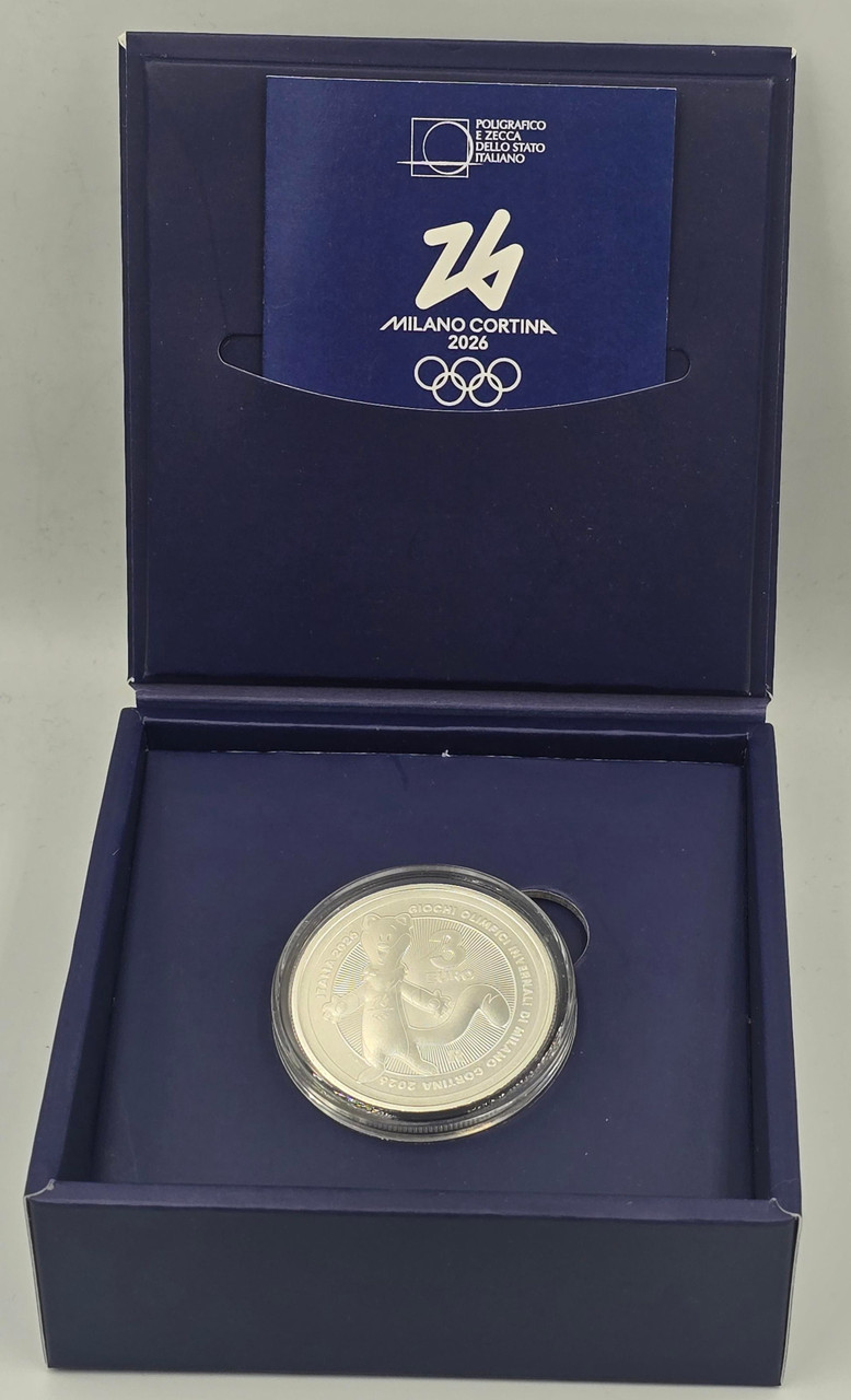 Italy 2025 Olympics 2026 Milano Cortina Silver 3 euro coin