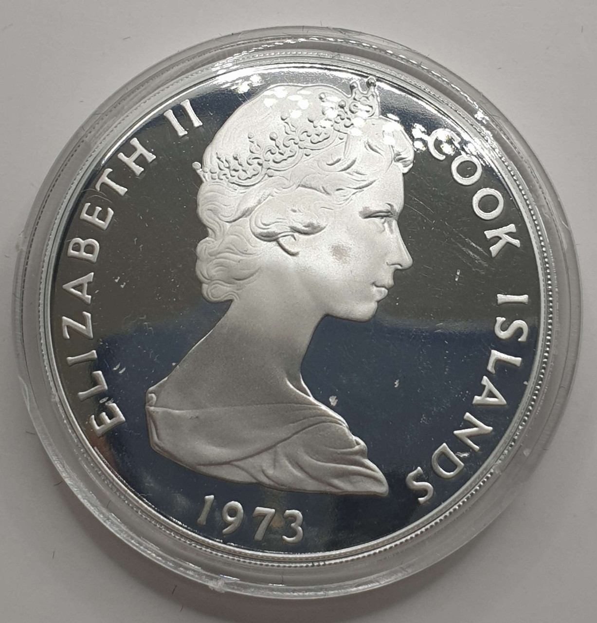 COOK ISLANDS 1973 2 DOLLARS SILVER PROOF COIN CORONATION