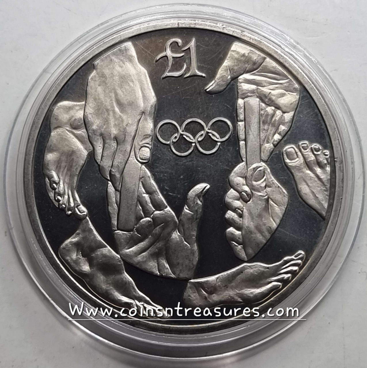 CYPRUS 1992 BU 1 POUND COIN OLYMPIC GAMES BARCELONA