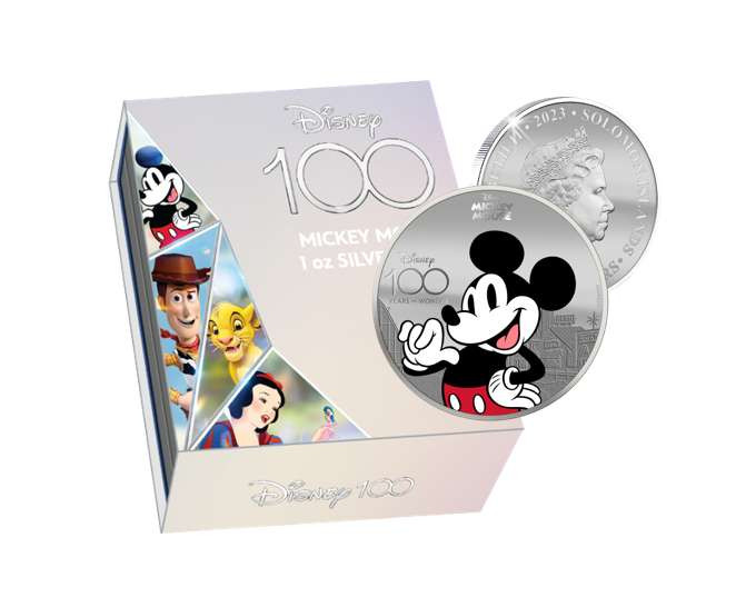 100 YEARS DISNEY MICKEY MOUSE 1 OZ SILVER 2023 PROOF COIN