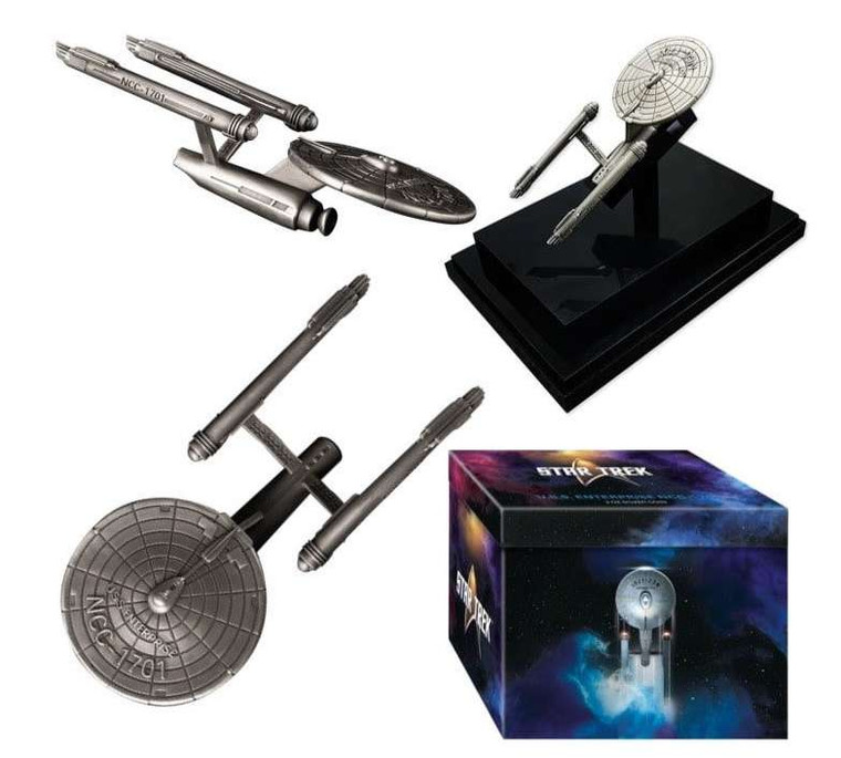 STAR TREK USS ENTERPRISE NCC 1701 3 Oz Silver Coin 2024