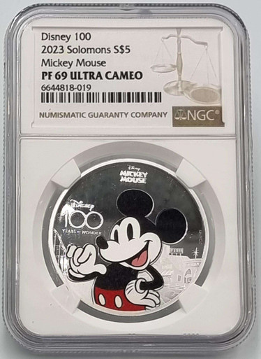 Solomon 100 YEARS Disney MICKEY MOUSE Silver 2023 NGC PF69