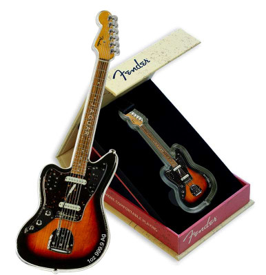 FENDER JAGUAR Guitar 1 Oz Silver Coin Solomon Islands 2024