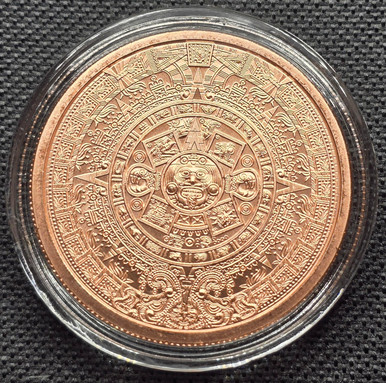 1 oz Aztec Calendar 999 Fine Copper coin Round