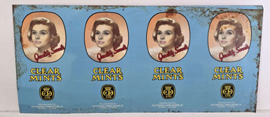 Cyprus Vintage 1960's Mint Sweets Large metal Tin Sign