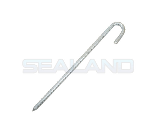 9.5" (240mm) Ribbed Ground Pegs - Sealand Survey and Safety Equipment