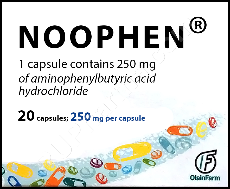 Buy ANVIFEN® (Phenibut, Noofen, GABA) 250 mg/tab, 20 tabs
