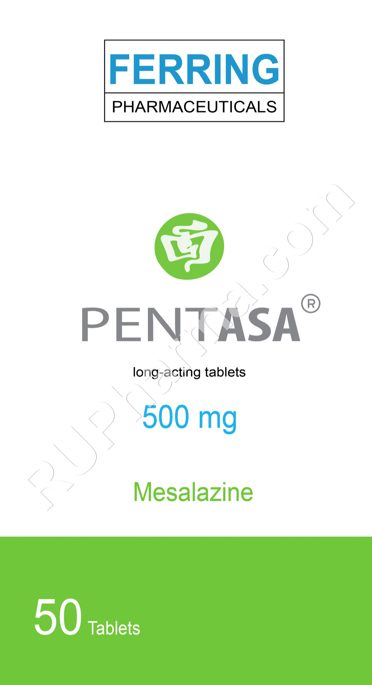 Buy PENTASA® (Asacol, Mesalazine) 500 mg/tab, 50 tab/pack