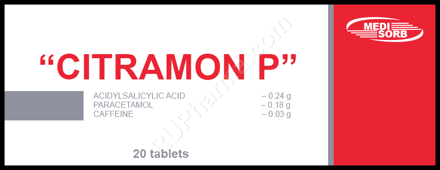 Buy CITRAMON P® (Chephapyrin, Dolopyrin, Melabon, Neuralgin) 20 tabs