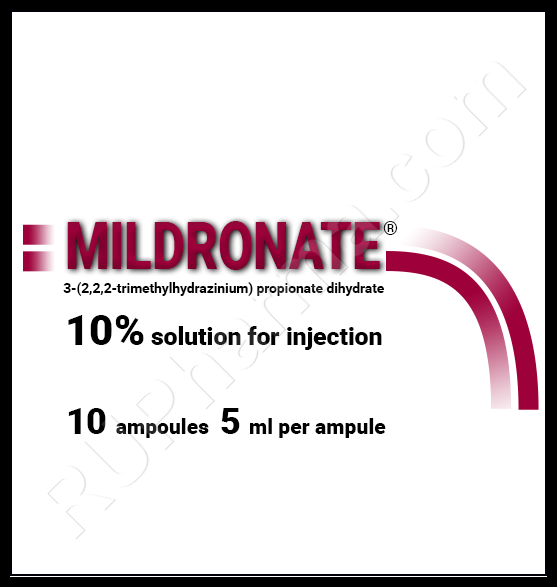 Buy MILDRONATE® (Meldonium) 250-500 mg/cap, 40-60 caps