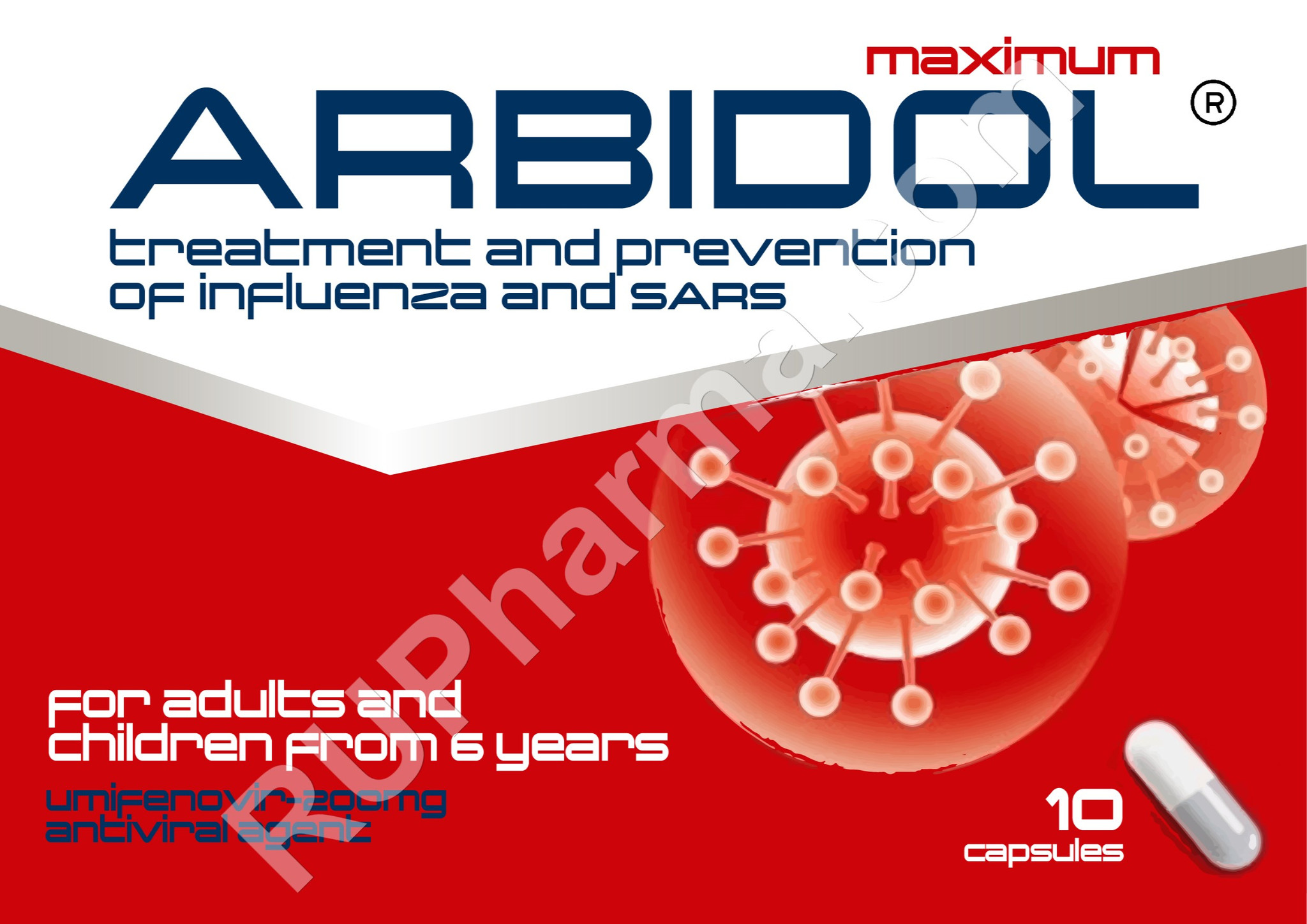 Buy ARBIDOL® (Umifenovir) 100-200 mg/cap, 10-20 caps