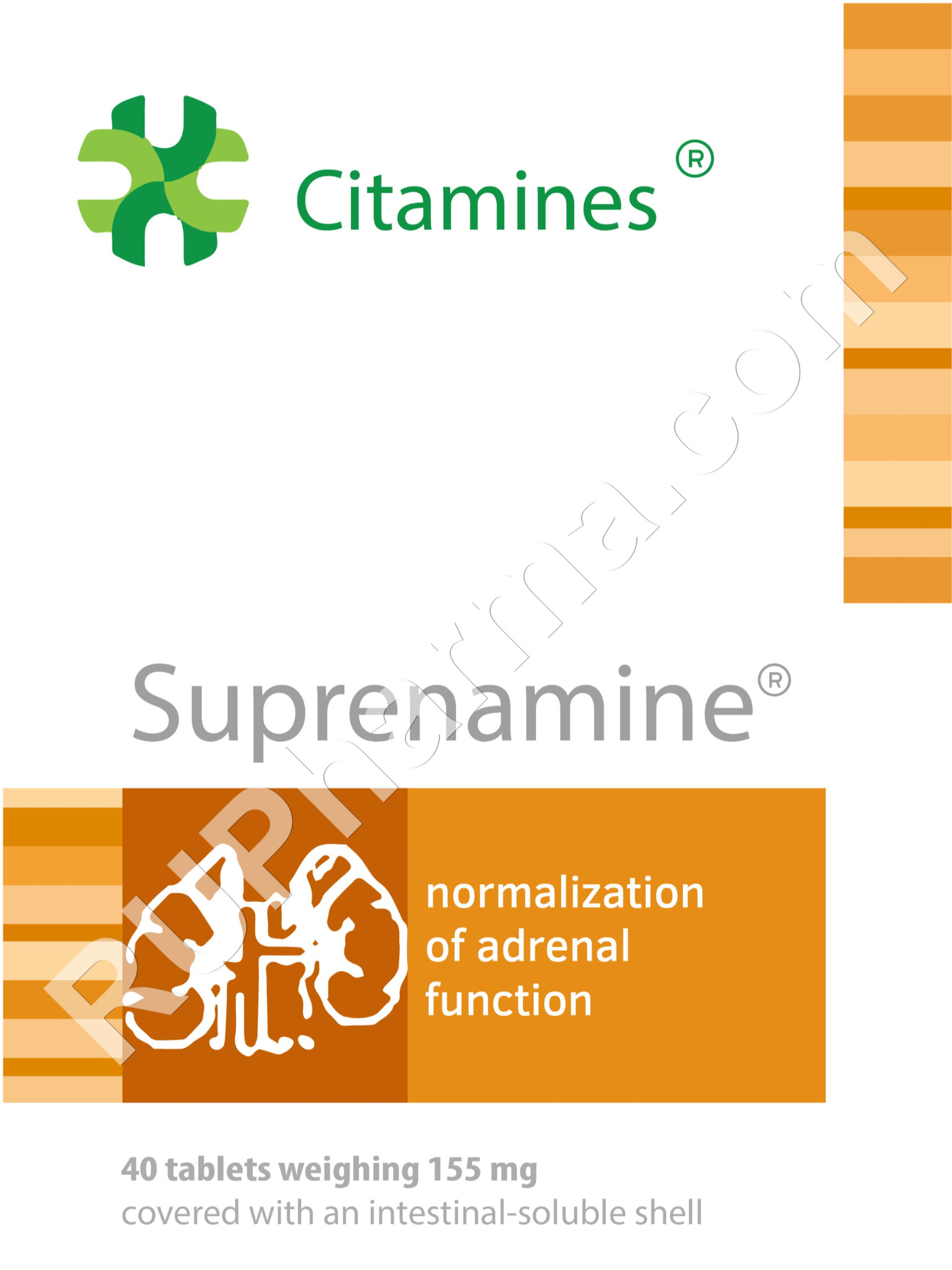 Buy SUPRENAMIN®, (Andrenal bioregulator) 155 mg/tab, 40 tabs
