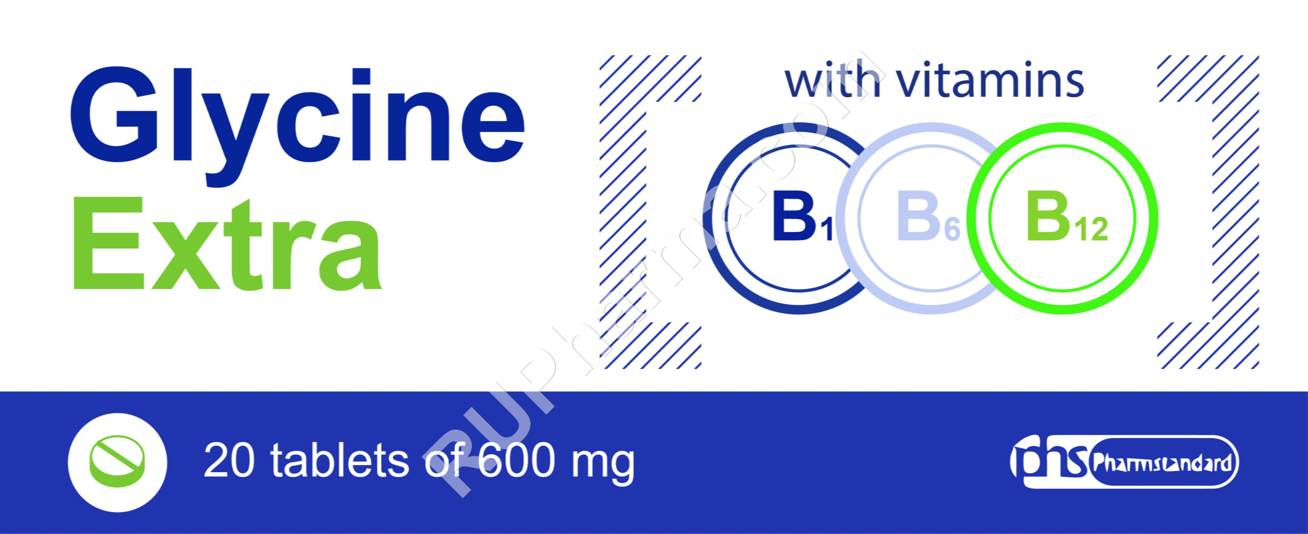 Buy GLYCINE EXTRA STRENGTH (Glycocoll) 20 tabs, 600 mg/tab
