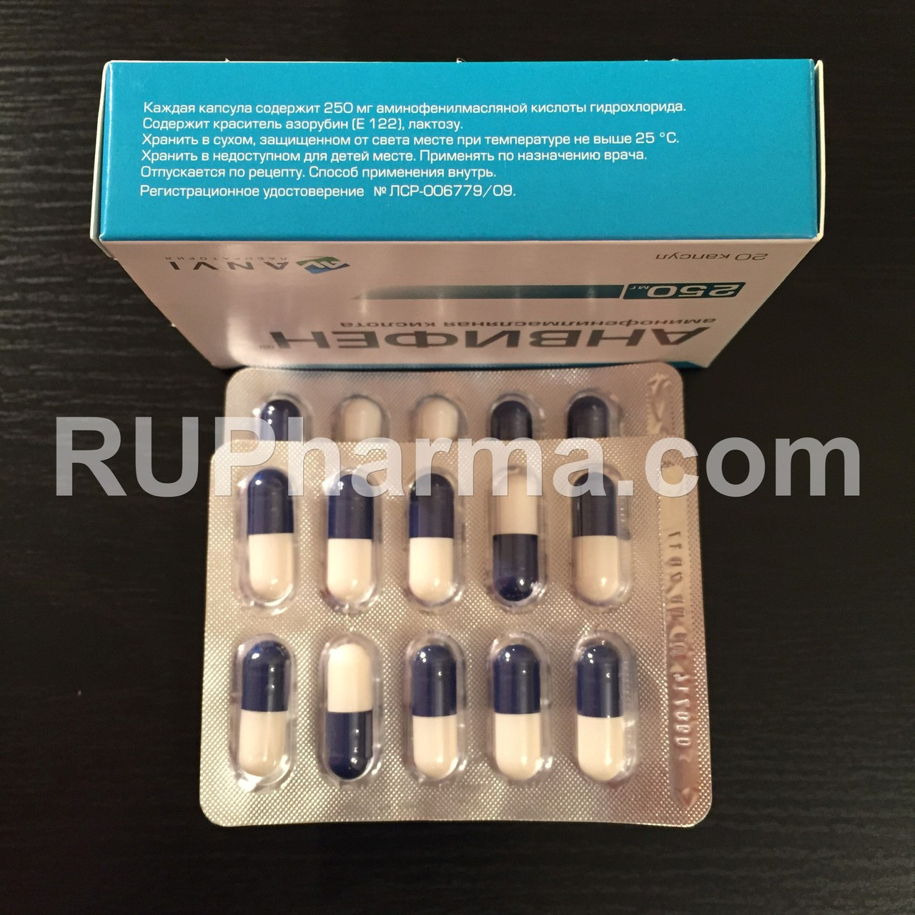 Buy ANVIFEN® (Phenibut, Noofen, GABA) 250 mg/tab, 20 tabs