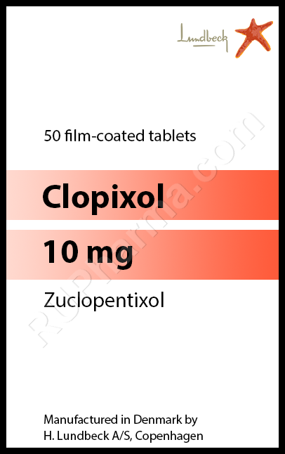 Buy CLOPIXOL® (Zuclopenthixol, Cisordinol, Acuphase) 10 mg/tab, 50 tabs