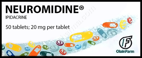 Buy NEIROMIDIN® (Ipidacrine) 20 mg/tab, 50 tabs