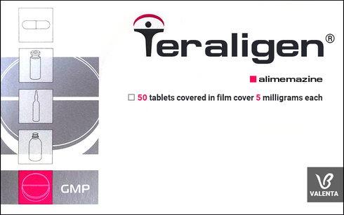 Buy TERALIGEN® (Alimemazine) 5 mg/tab, 50 tabs