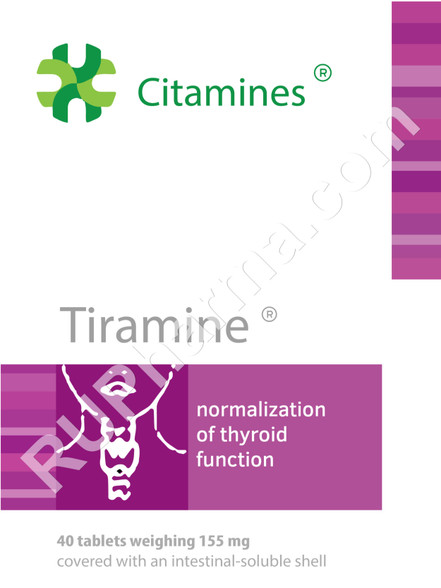 Buy TIRAMIN®, (Thyroid bioregulator) 155 mg/tab, 40 tabs