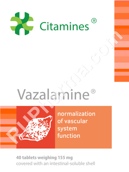 Buy VASALAMIN®, (Vessels bioregulator) 155 mg/tab, 40 tabs