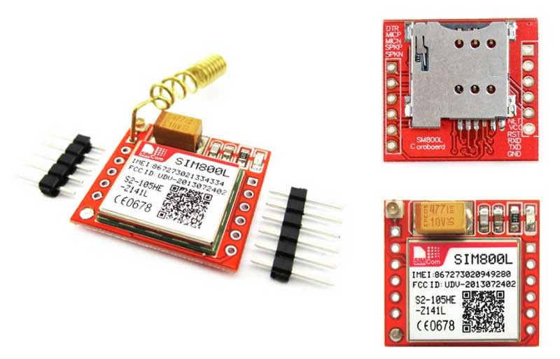 SIM800L Module+Helical Antenna - SIMCom | SIM800L Module | Evelta