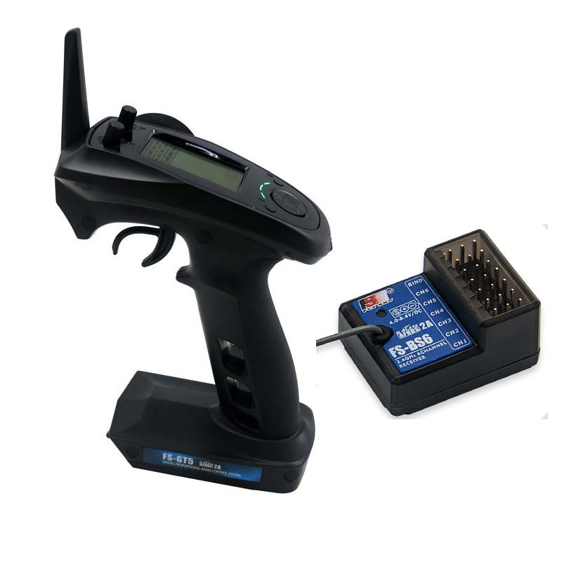 Buy FS-GT5 6Ch AFHDS RC Transmitter with FS-BS6 Receiver for RC Car and ...