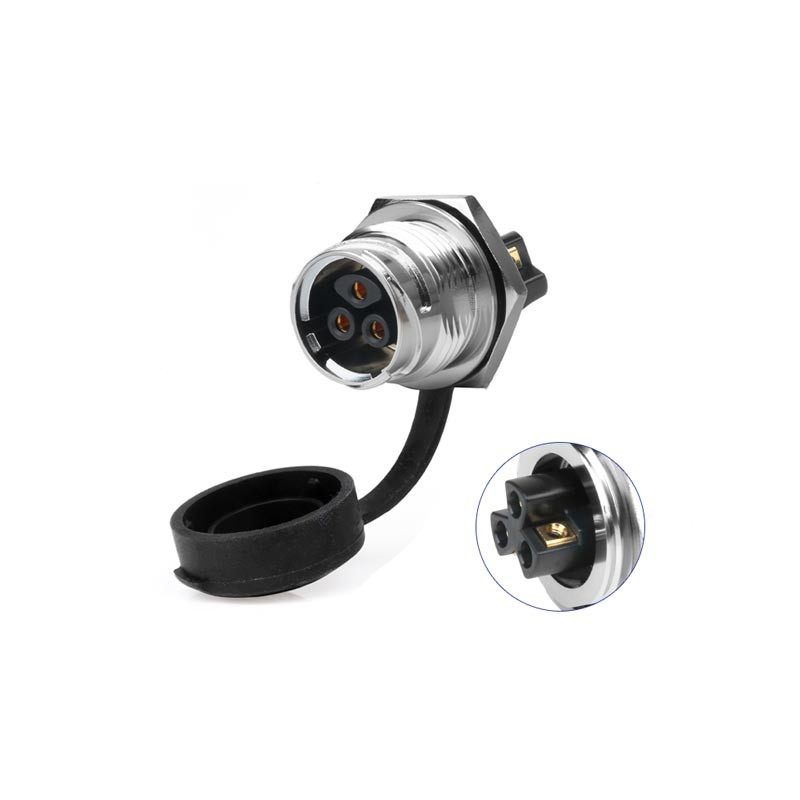 DH24 25A 3Pin Female Plug | IP68 Waterproof Power Connector | Screw ...