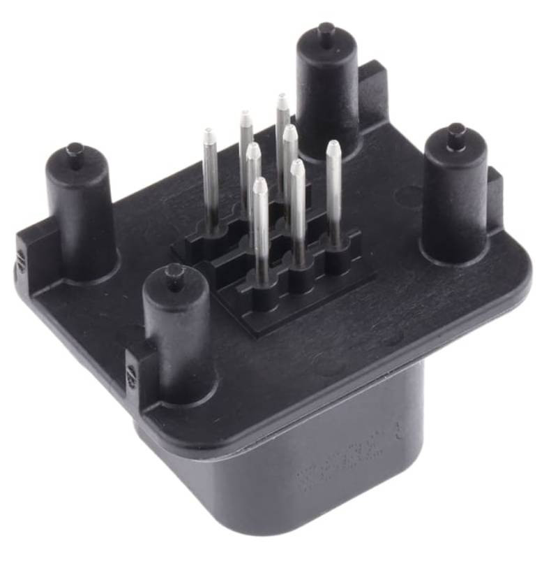 8 Pin Black Code Male Automotive Connector with Seal and Tin-Plated ...