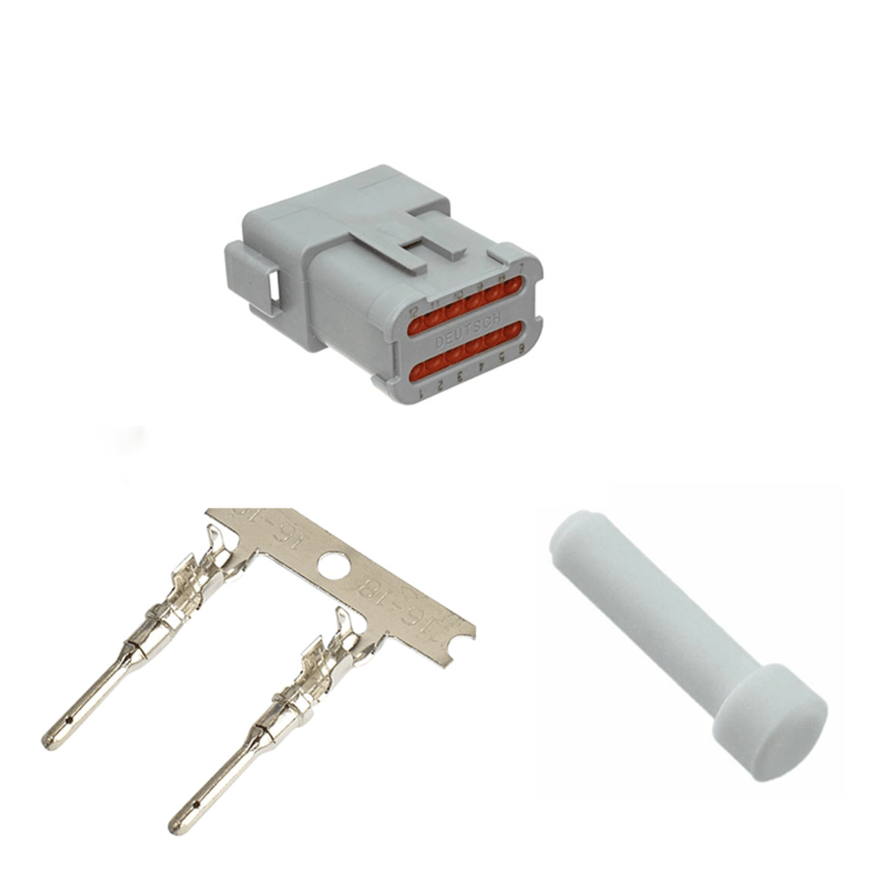 Deutsch 12 Pin Waterproof Connectors – DT06-12SA-E003 & DT04-12PA-E003 | Evelta