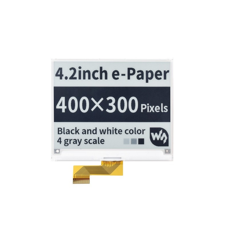 4.2-Inch E-Ink Display – 400x300 Resolution | Raw E-Paper Module | Evelta