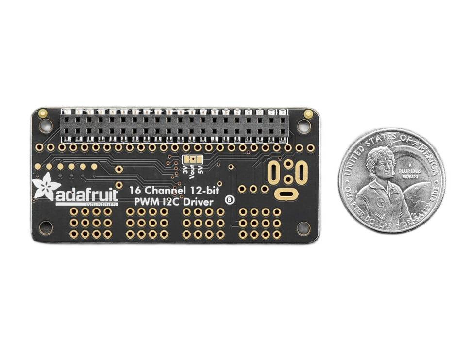 Adafruit 16-Channel PWM/Servo Bonnet for Raspberry Pi – 12-bit Servo ...