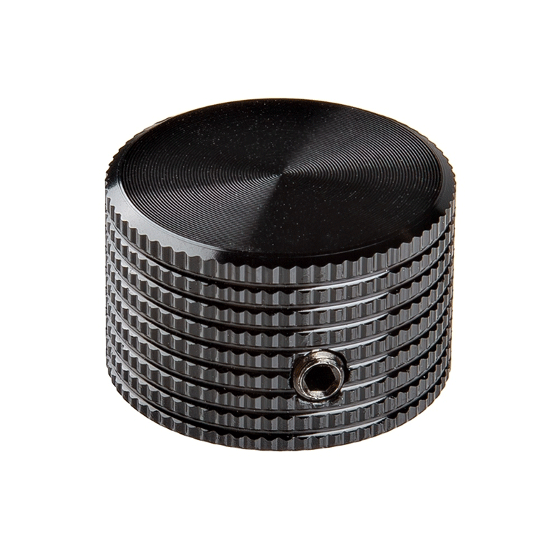 Aluminum Potentiometer Knob – Black 25mm (6mm Shaft) - Buy Online | Evelta