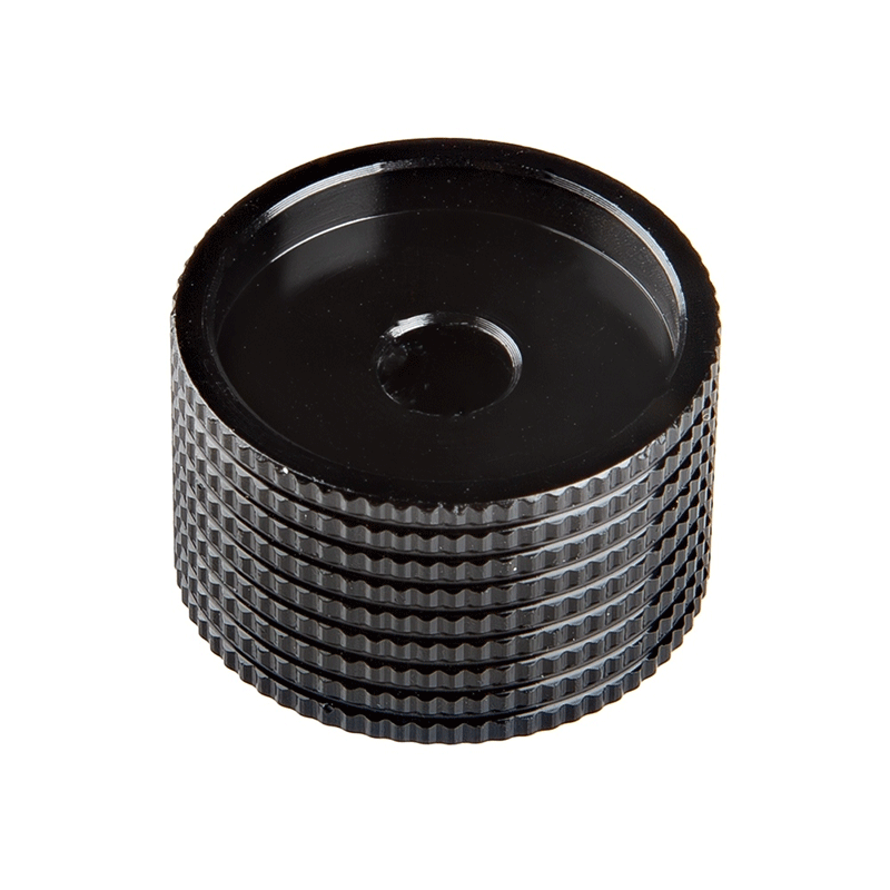 Aluminum Potentiometer Knob – Black 25mm (6mm Shaft) - Buy Online | Evelta