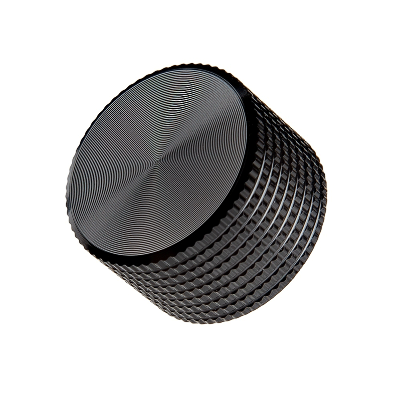 Aluminum Potentiometer Knob – Black 25mm (6mm Shaft) - Buy Online | Evelta