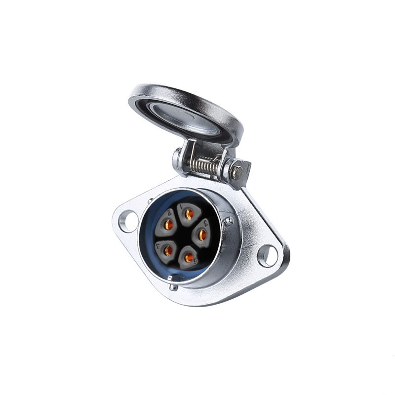 YA20 12A 5Pin Industrial Circular Metal Waterproof Power Connector Male ...