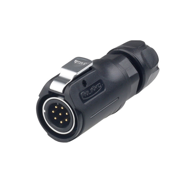 LP-12 8-Pin 5A Industrial Circular Plastic Waterproof Power Connector ...