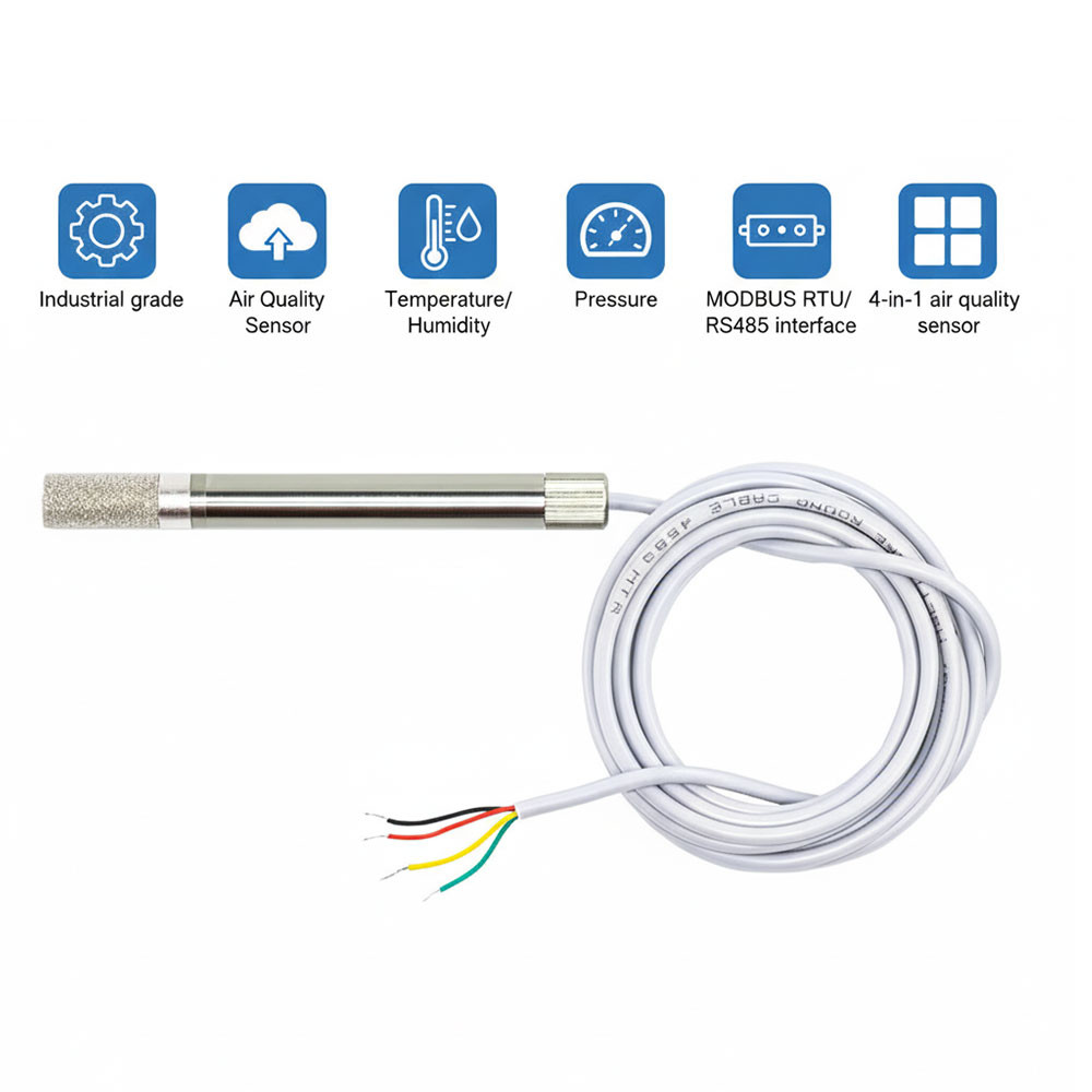 7Semi Industrial RS485 Air Quality Sensor Temperature Humidity Pressure ...