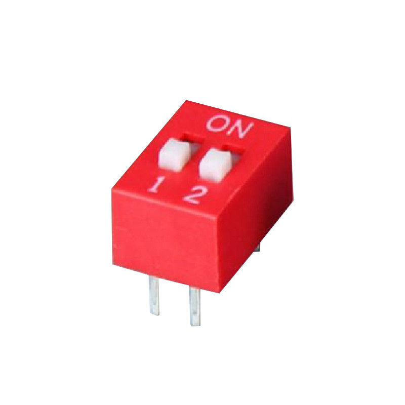 Buy DIP Switch 2 Position 100mA 50VDC Red color | DS-02R - Daier | Evelta