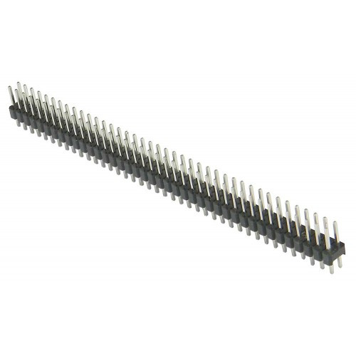 2x40 Pin 1.27mm Pitch Male Berg Strip Double Row Straight | Evelta