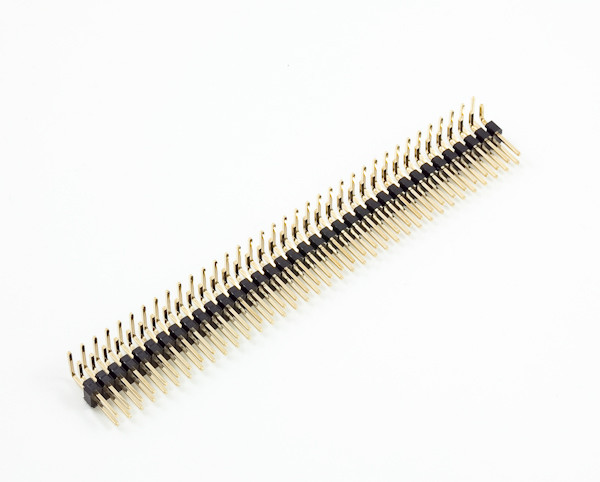 2x40 Pin 2.54mm Pitch Male Berg Strip Right Angle | Evelta