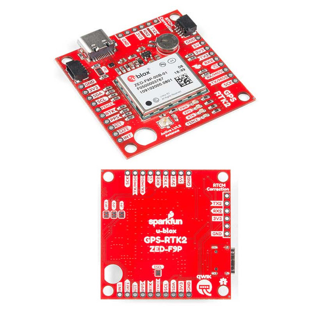 GPS-15136 - SparkFun | GPS-RTK2 Board ZED-F9P | Evelta