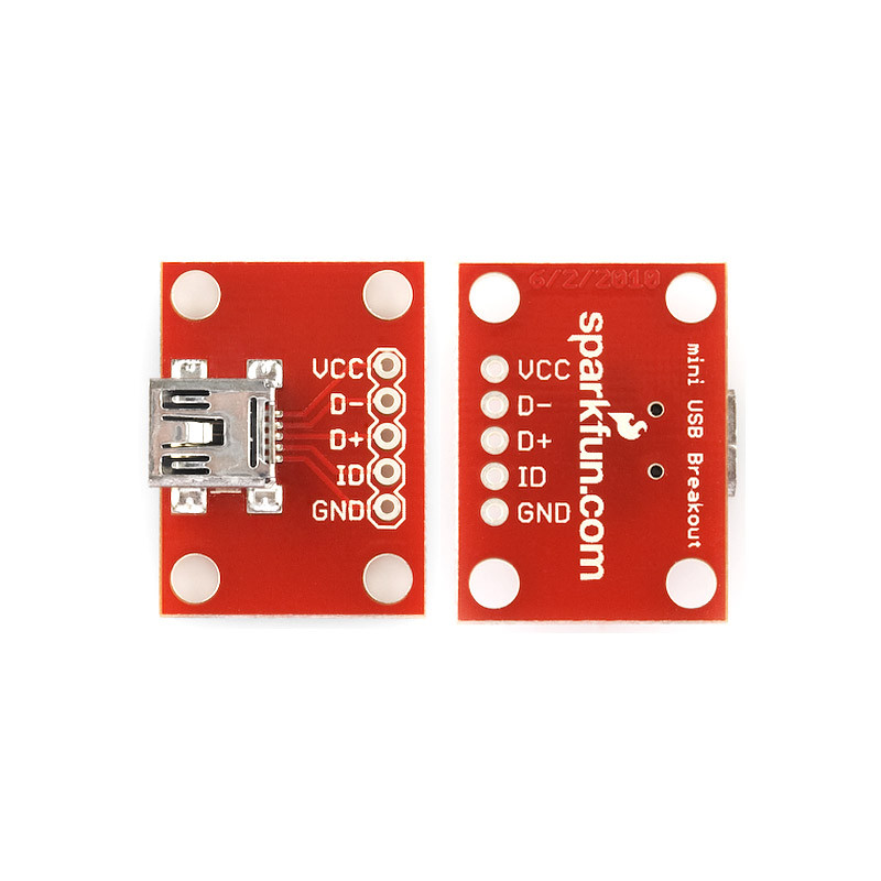 BOB-12700 - SparkFun | USB Female Breakout | Evelta