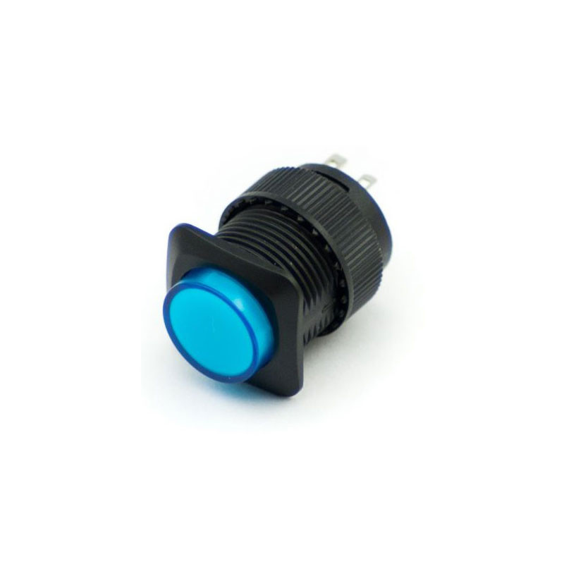 Buy Lighted Push Button Switch Latching Square OFF-ON Blue Button 4Pin ...