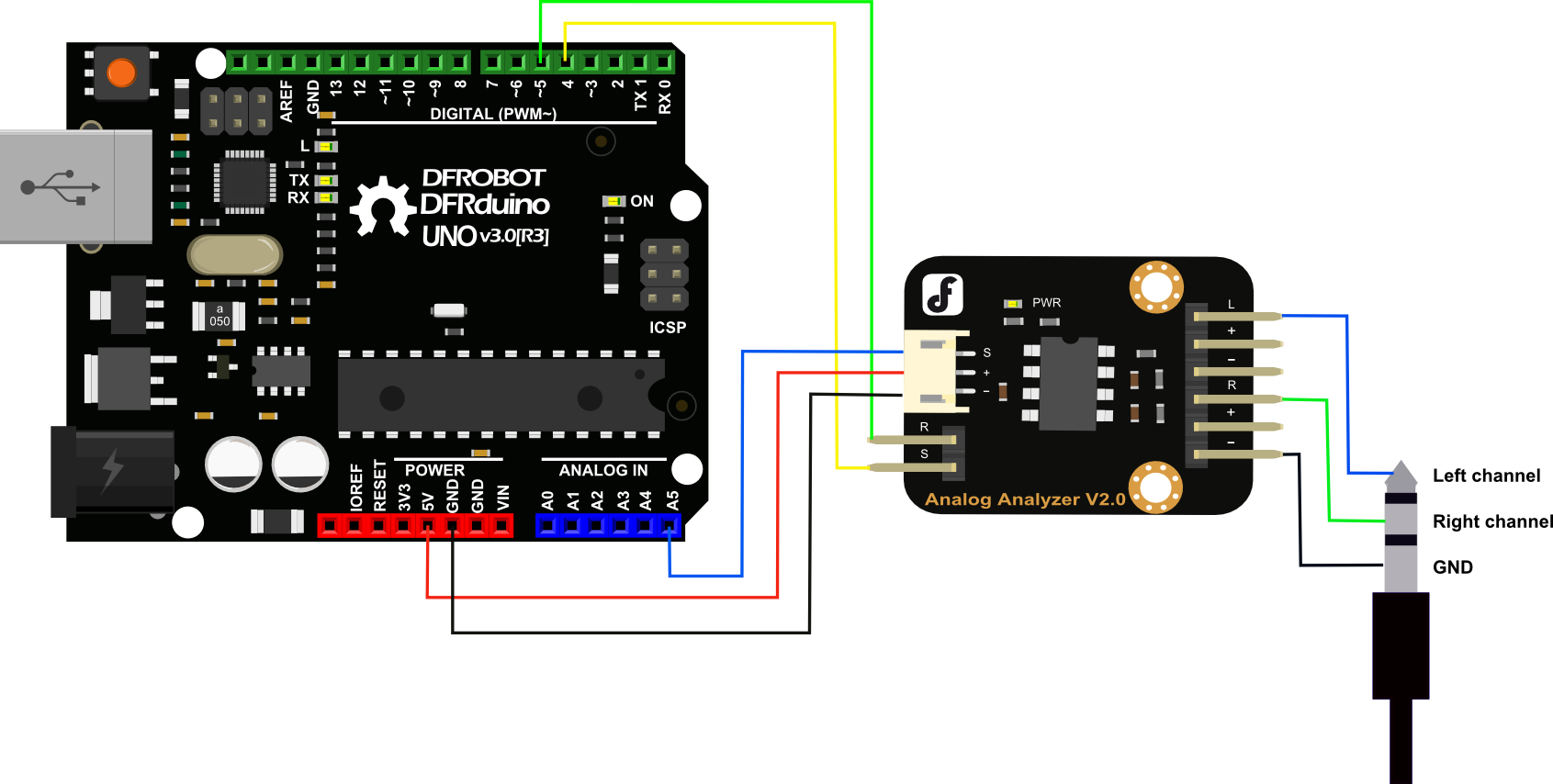 Buy Dfr0126 Dfrobot Msgeq7 Audio Analyzer Module For Arduino Evelta