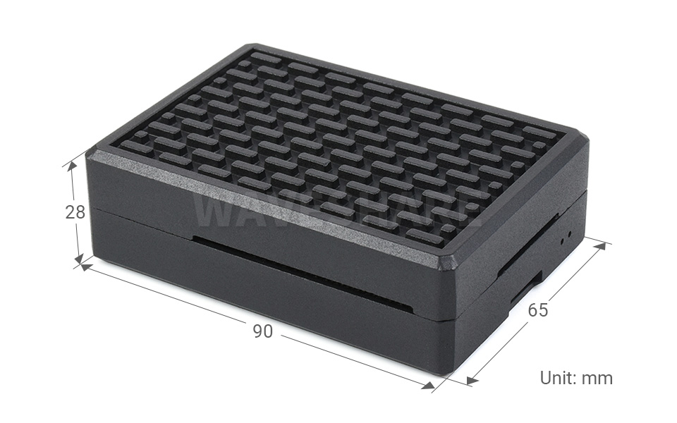 Waveshare Aluminum Grid Grooved Case For Raspberry Pi 4 Evelta