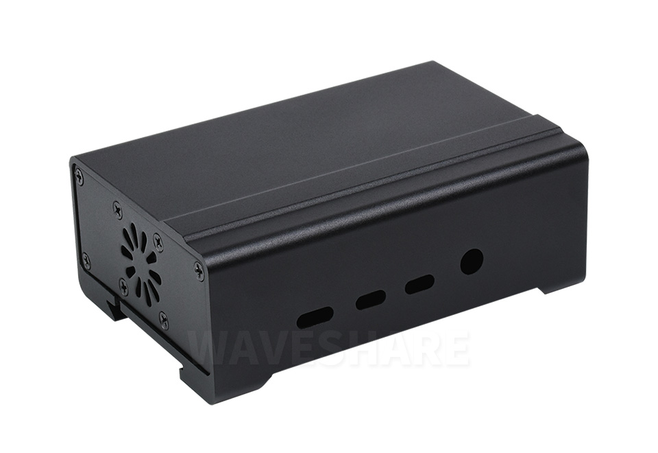Waveshare | DIN Rail Aluminum Case for Raspberry Pi 4 | Evelta