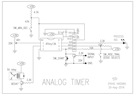 Analog Timer using ATtiny13A - Evelta Electronics