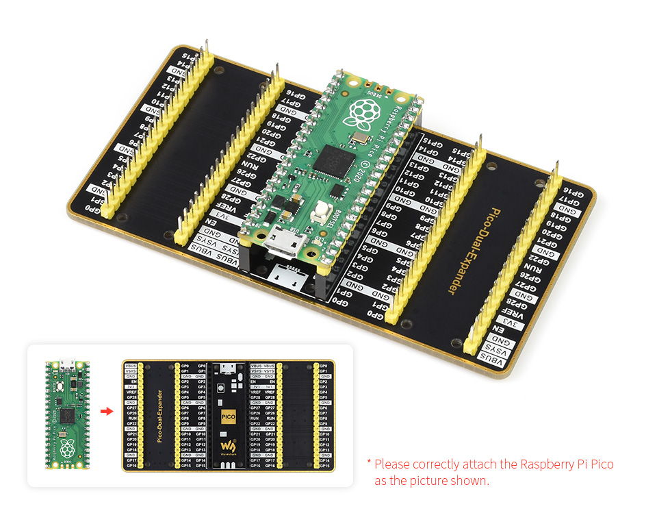 Dual GPIO Expander for Raspberry Pi Pico Dual GPIO Expander for Raspberry Pi Pico