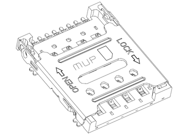 Micro SIM Card Connector MUP-C791 8P (Hinge Type) | Evelta